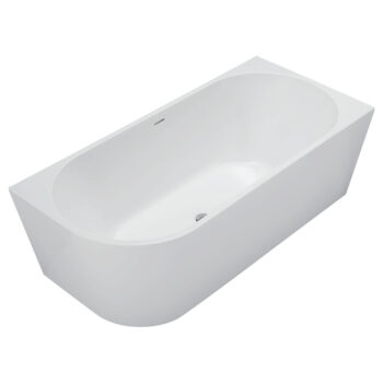 Isabella Left-Hand Acrylic Corner Bath with Overflow, Gloss White ...